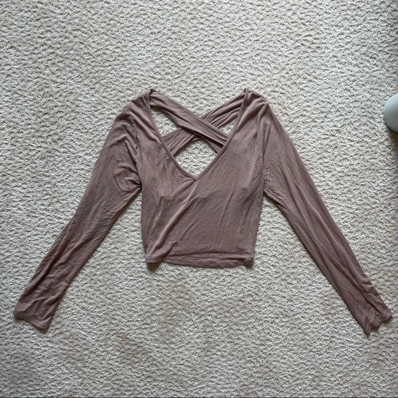 Charlotte Russe | Tops | Criss Cross Back Long Sleeve | Poshmark